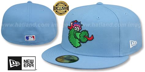 Philadelphia Phillies Phillie Phanatic Sky Fitted Hat
