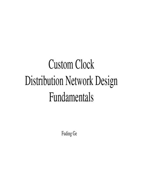 Clock Distribution Download Free Pdf Electrical Components Electrical Circuits