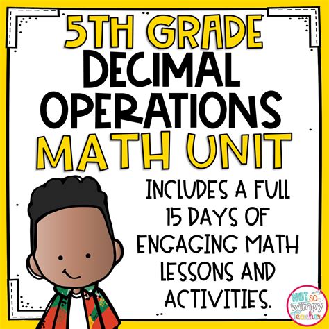 Decimal Operations Math Unit With Activities For Fifth Grade Not So