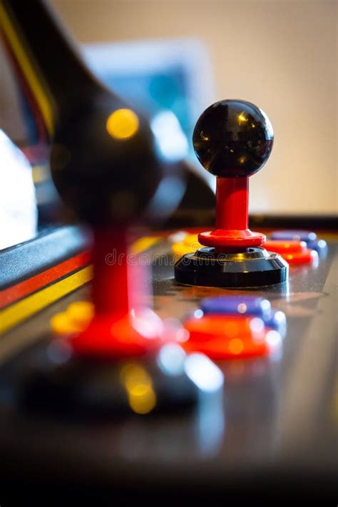 Joystick Of A Vintage Arcade Videogame Coin Op Stock Photo Image Of Joystick Coinoperated