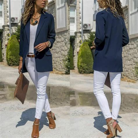 Женский блейзер длинный рукав Blaser женский пиджак женский женственный Блейзер Femme Красный