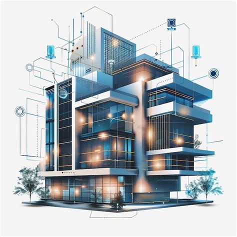 Smart Building Infographic Premium Ai Generated Vector