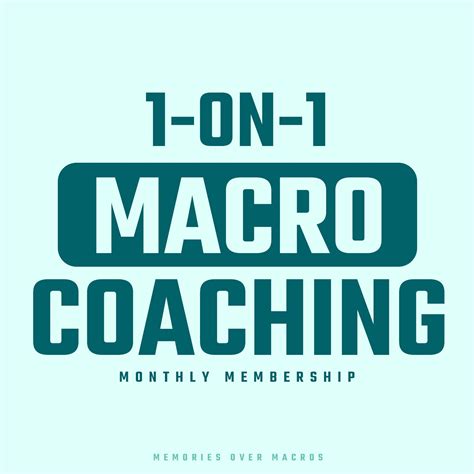 1 On 1 Macro Coaching Memories Over Macros