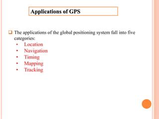GPS Global Positioning System PPTX