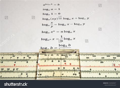 Vintage Antique Slide Rule Logarithmic Scale Stock Photo Shutterstock