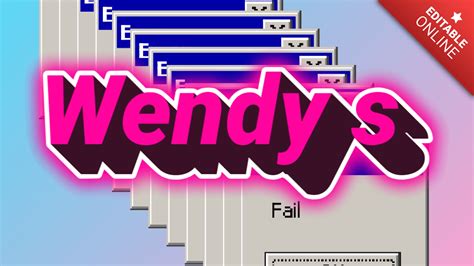 Wendys Y2k Logo Text Effect Generator