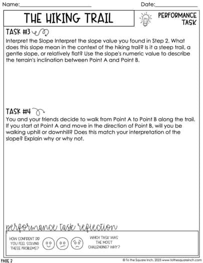 7th Grade Math Performance Tasks Bundle To The Square Inch
