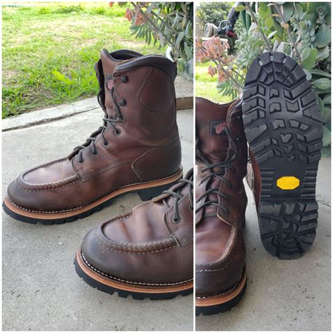 Had My Red Wing 411s Resoled With The Vibram Olympia Soles And Leather