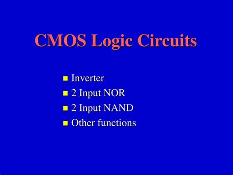 PPT CMOS Logic Circuits PowerPoint Presentation Free Download ID 458593