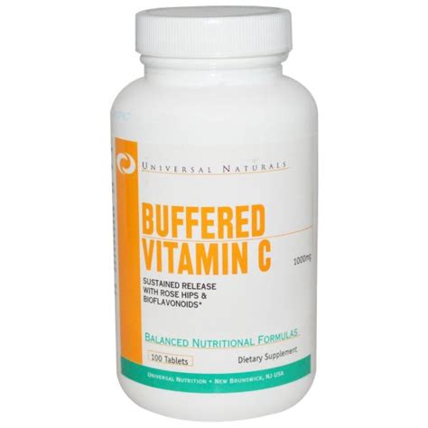 Буферизованный витамин C Universal Nutrition Vitamin C Buffered 100 таблеток — купить по