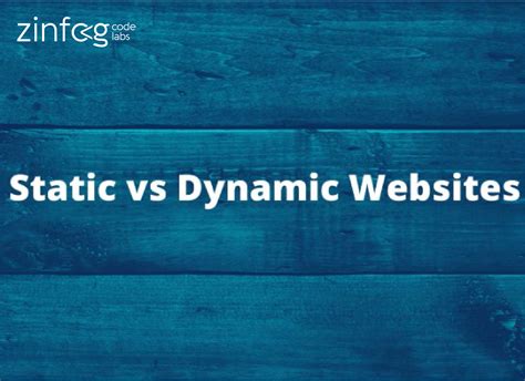 Static Vs Dynamic Websites