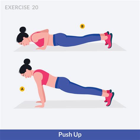 Push Ups Exercise Woman Workout Fitness Aerobic And Exercises