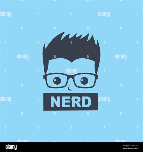 Nerd Geek Guy Cartoon Character Sign Logo Vector Art Stock Vector Image Art Alamy