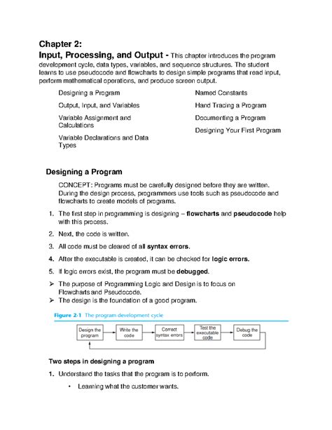2 Input Process Output Programming Logic And Design Unlocked Chapter