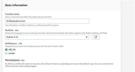 step by step instructions for setting up ec2 backup using lambda