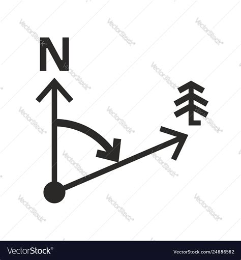 Azimuth Angular Measurement Royalty Free Vector Image