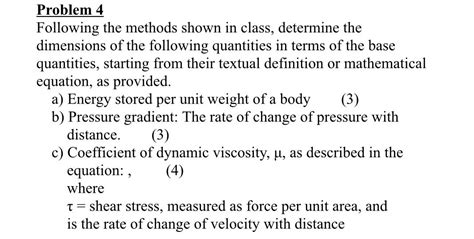 Solved Problem Following The Methods Shown In Class Chegg