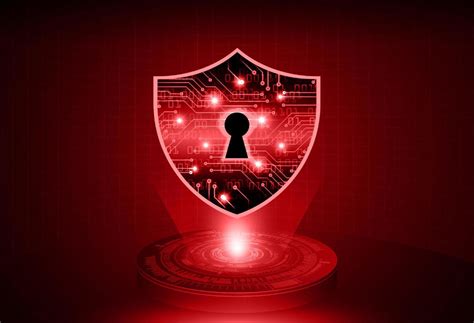 Modern Lock Holographic Projector On Technology Background 13102899 Vector Art At Vecteezy