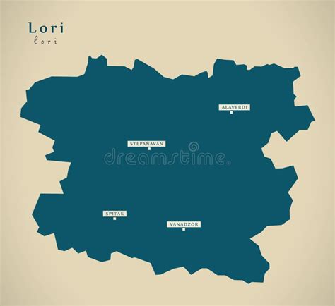 Modern Map Lori Am Stock Illustration Illustration Of Borders 105838301