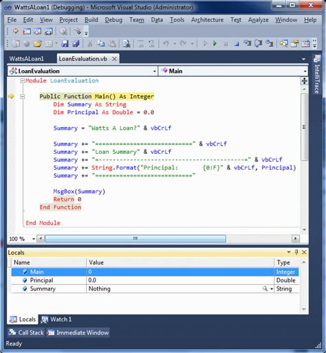 Visual Basic Errors And Exceptions Introduction To Errors And Debugging