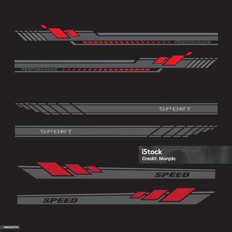 자동차 벡터를 위한 랩 디자인 스포츠 줄무늬 자동차 스티커 검은 색 Tuning20230427용 레이싱 데칼 0명에 대한 스톡 벡터 아트 및 기타 이미지 Istock