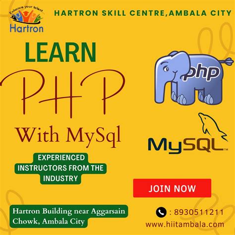 Hartron Skill Centre Ambala On Linkedin 🌐 Learn Php With Mysql At