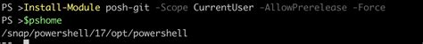 Unable To Install Modules From Powershell Installed Via Snap · Issue