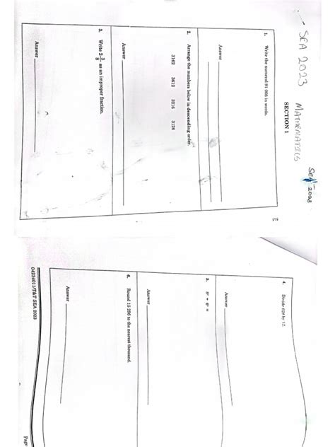 Sea Mathematics 2023 Pdf