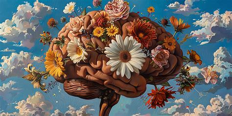 꽃 정신 건강 인식을 가진 인간의 두뇌 정신 건강 뇌 꽃들 배경 일러스트 및 사진 무료 다운로드 Pngtree