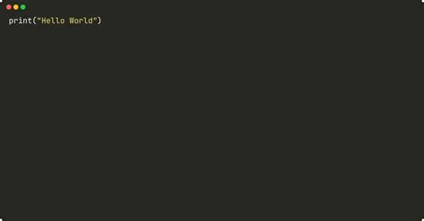 Как написать программу hello world на Python