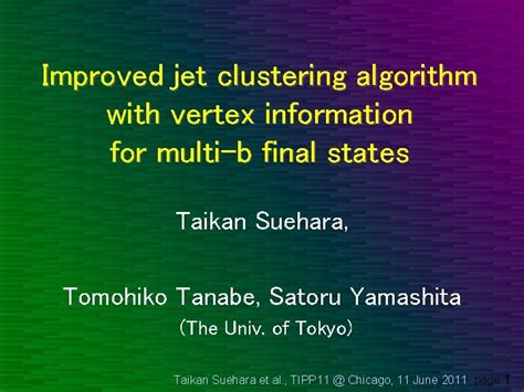Improved Jet Clustering Algorithm With Vertex Information For