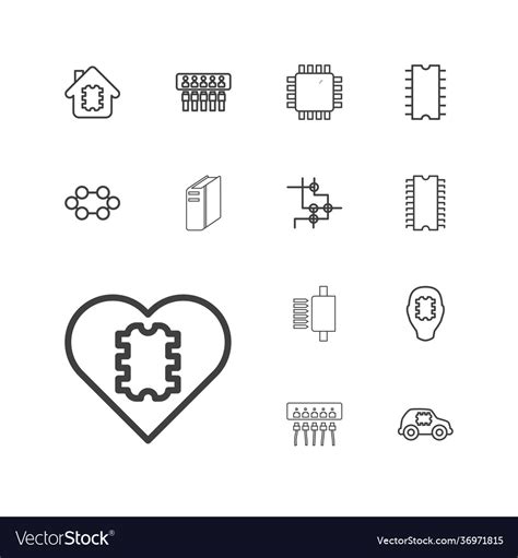 Cpu Icons Royalty Free Vector Image VectorStock