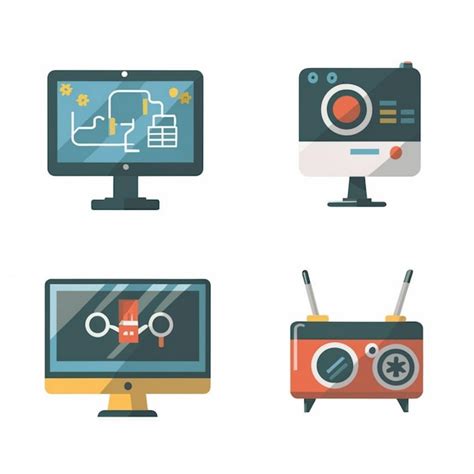 Premium Vector Different Type Of Electronic Device Vector Set
