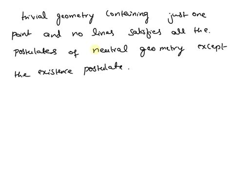 SOLVED Give An Axiomatic Neutral Plane Geometry Proof Of The Converse To Euclid S Fifth