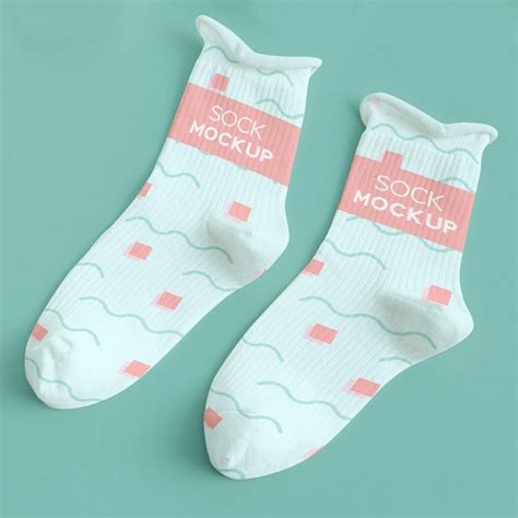Premium Psd Psd Patterned Socks Mockup