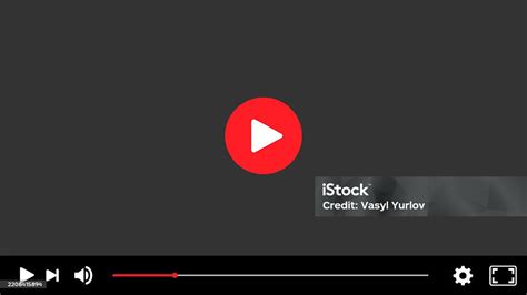 Video Player Interface With Controls The Player Window Frame Vector Illustration Stock