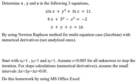 Solved Determine Xy And Z In The Following 3 Equations