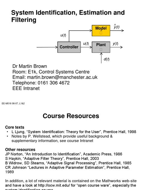 System Identification Estimation And Filtering Pdf Discrete Time