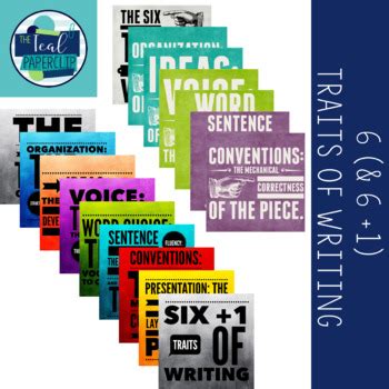 6 Traits Of Writing Posters FREE By The Teal Paperclip TPT