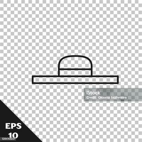 검은 선 정원사 농부 또는 농업 노동자 모자 아이콘 투명 한 배경에 격리 벡터 일러스트레이션 0명에 대한 스톡 벡터 아트 및 기타 이미지 Istock