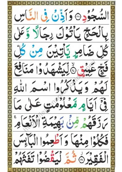 Color Coded Para 17 Learn Quran Basics