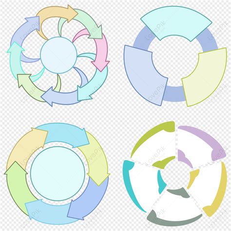 Round Ppt Classification Set Circle Color Circle Diagram Cartoon Circle PNG Image Free
