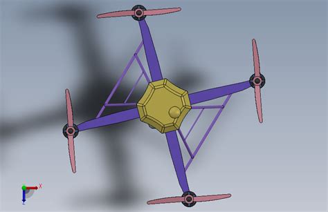 包裹递送无人机 solidworks 2020 模型图纸下载 懒石网