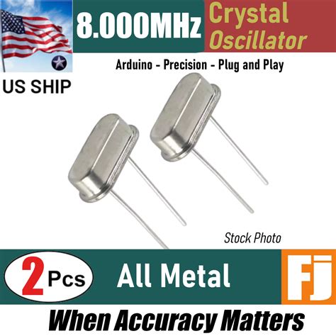2x 8000 Mhz Hc 49s Crystal Oscillator For Arduino Raspberry