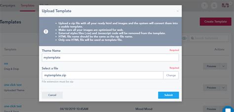 upload your html email template vbout help center