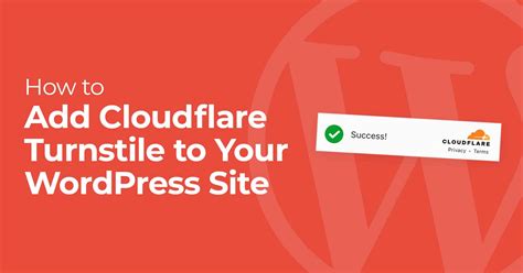 How To Add Cloudflare Turnstile To Wordpress