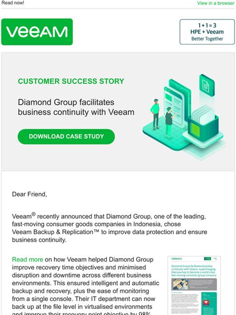 Veeam Performance Marketing Program [customer Success Story] Diamond Group Facilitates Business