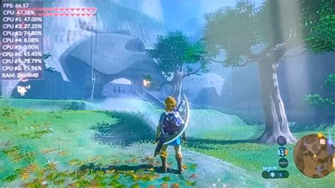 [1080p 60 fps] linux zelda botw performance test i7 4790k 4 62ghz