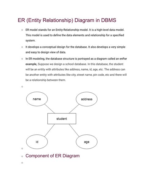 SOLUTION Er Entity Relationship Diagram In Dbms Studypool