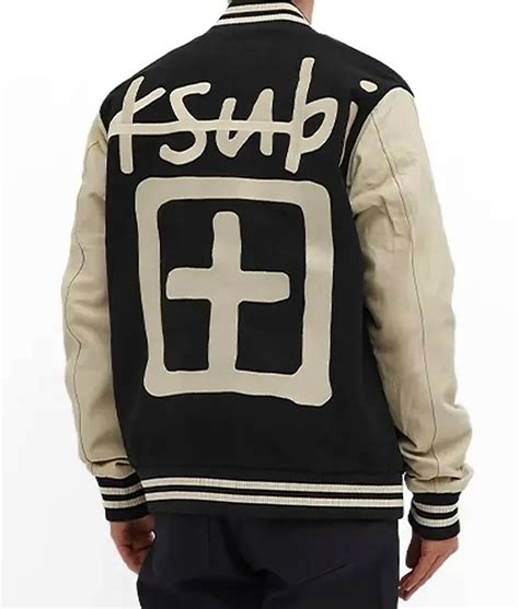 Black And Cream Wool Leather King Ksubi Varsity Jacket Jackets Expert